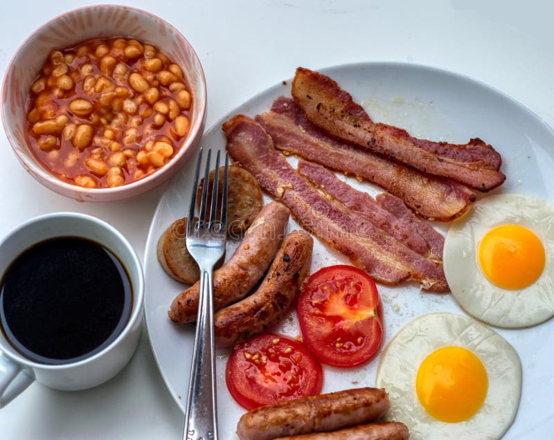 Great british breakfast stock image. Image of beans - 334611001
