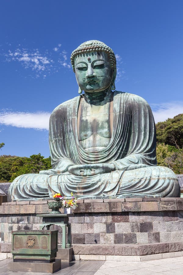 Great Buddha - Kamakura, Japan Stock Image - Image of prayers, daibutsu ...