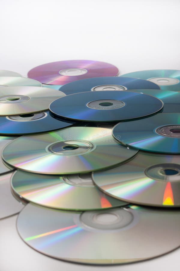 Great Bunch of Old Compact Discs Stock Photo - Image of digitally ...
