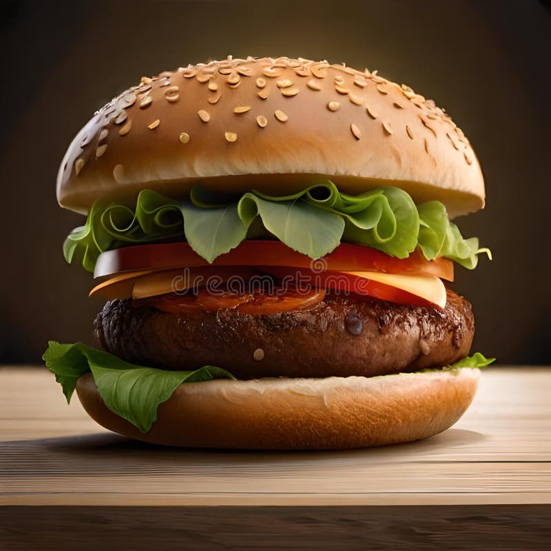 Great Burger for Advertisement and Delicious To Eat Stock Illustration ...
