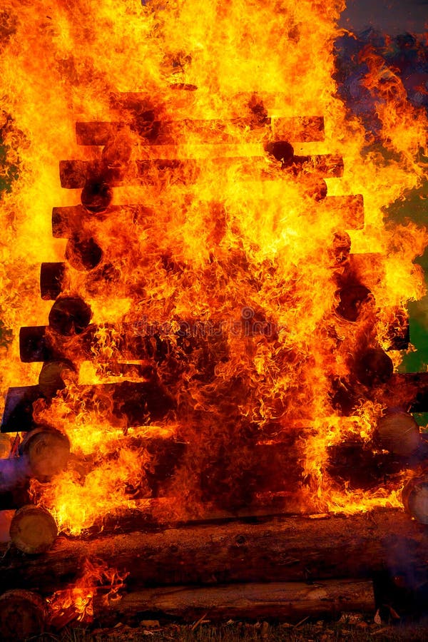 Beautiful Flames of Fire from Burning Stock Photo - Image of beautiful ...