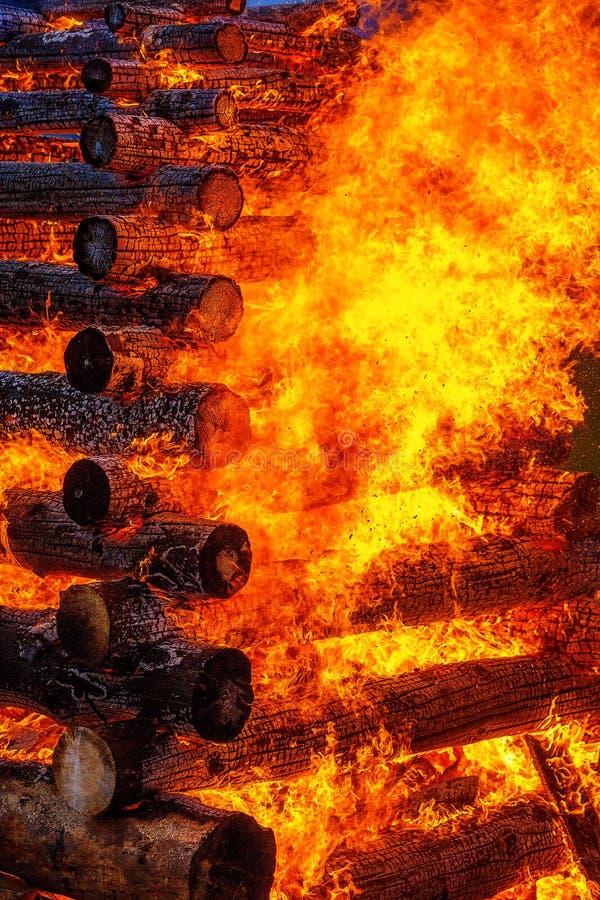 Beautiful Flames of Fire from Burning Stock Photo - Image of beautiful ...