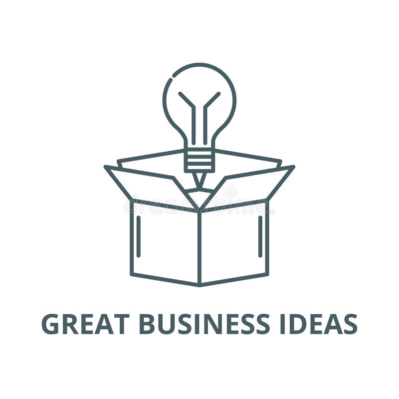 Great Business Ideas Vector Line Icon, Linear Concept, Outline Sign ...
