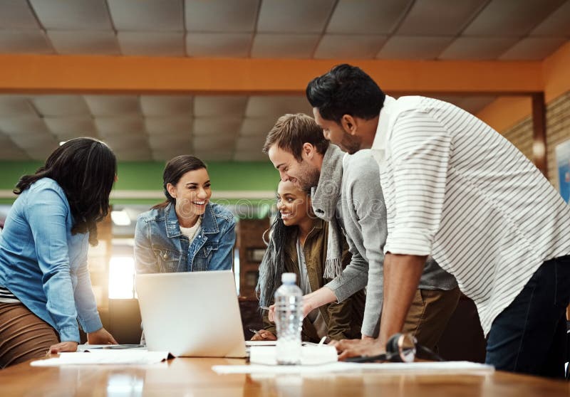 Great so we Can Move on. a Group of University Students Studying in the ...