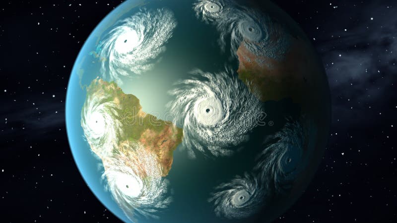 Tropical Cyclone, View from Space, 3D Animation Stock Video - Video of ...