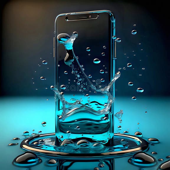 The great cellphone splash stock illustration. Illustration of ...