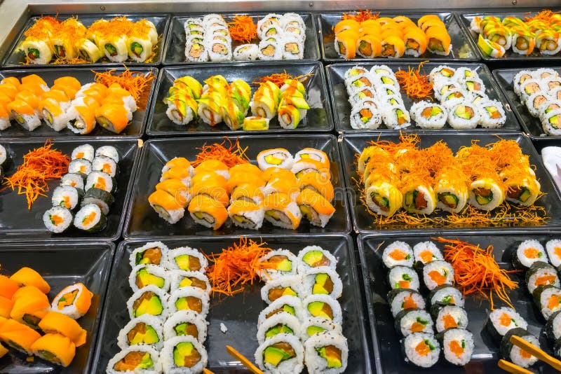 Great Choice of Sushi Rolls Stock Photo - Image of great, plate: 97971366