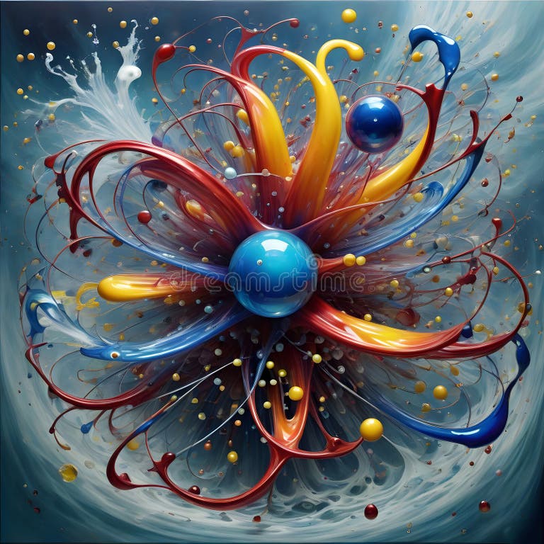 Great Colorful Particles, Ai-generatet Stock Illustration ...