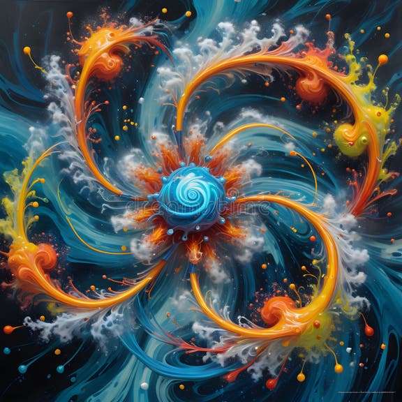 Great Colorful Particles, Ai-generatet Stock Illustration ...