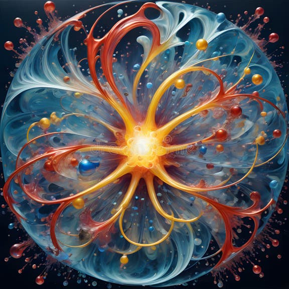 Great Colorful Particles, Ai-generatet Stock Illustration ...