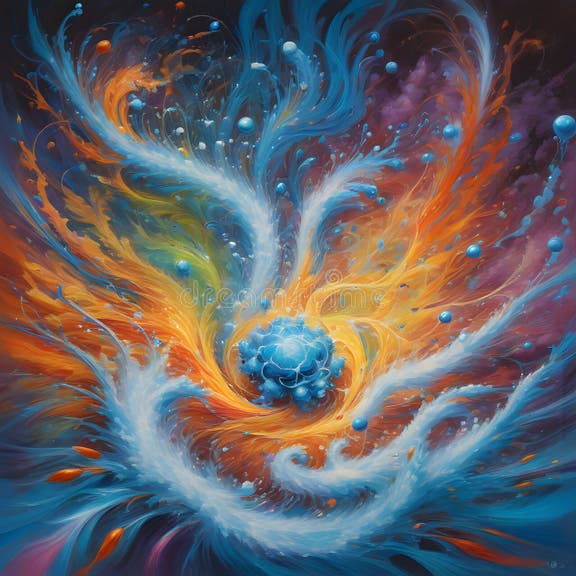 Great Colorful Particles, Ai-generatet Stock Illustration ...