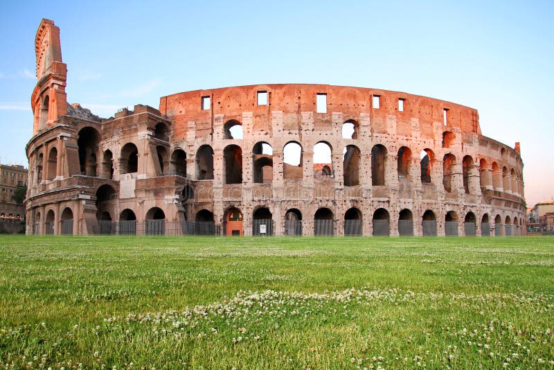 Great Colosseum at Dusk, Rome, Italy Stock Image - Image of culture ...
