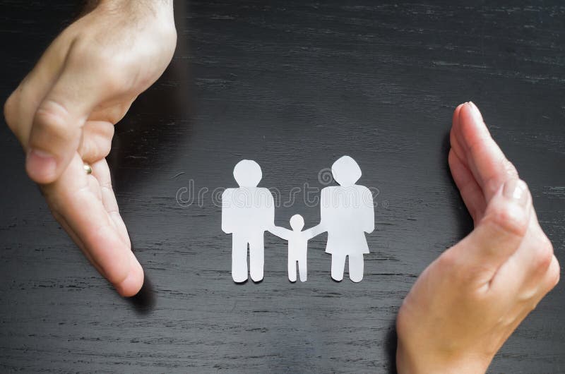 Great Concept of Family and Protection .with the Hands Stock Photo ...
