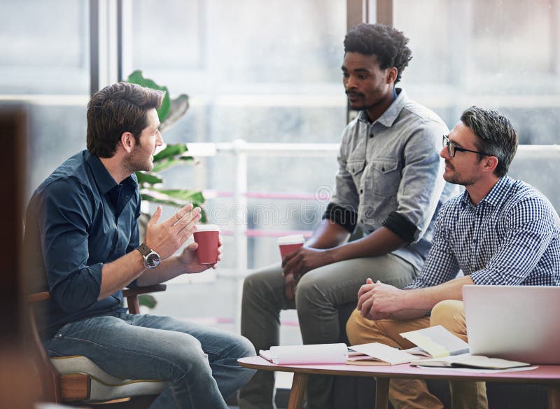 Great Creative Minds that Think Alike. a Group of Coworkers in a ...