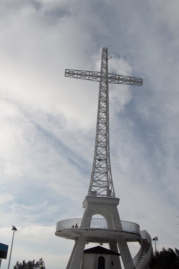 A Great Cross-shaped Structure on Top of a Mountain Overlooking the ...