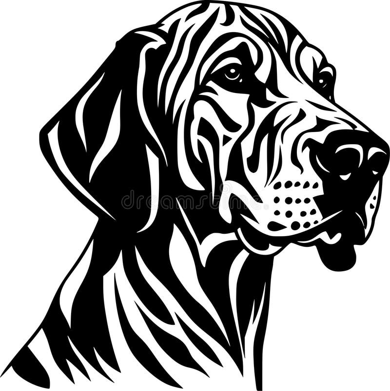 Great Dane - Minimalist and Flat Logo - Vector Illustration Stock ...