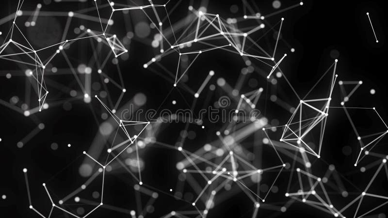 Great Data Background. Abstract Landscape. Network Connection of Black ...