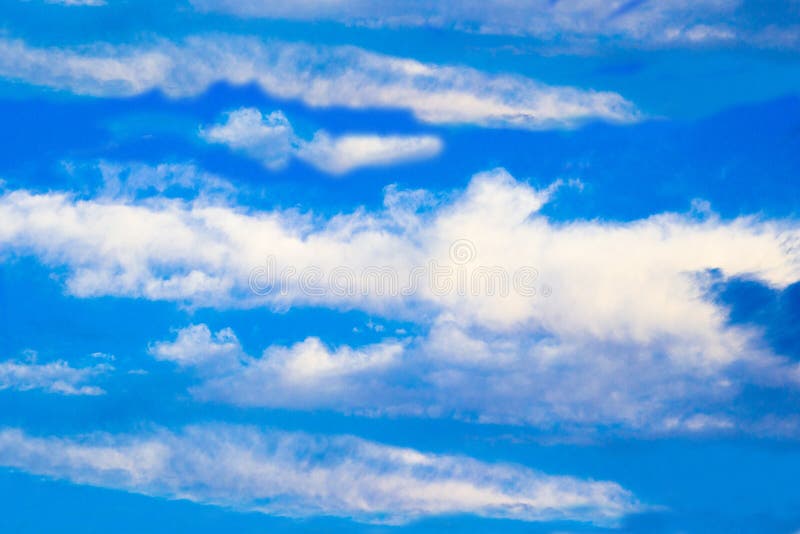 Great Day Light, Blue Sky and Beautiful Clouds Close Up, Spring Time ...