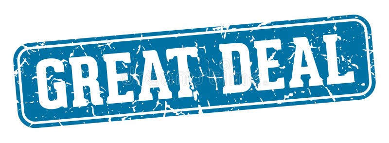 Great Deal Rectangular Sign. Great Deal Stamp Stock Vector ...