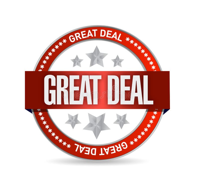 Great Deal Seal Illustration Design Stock Illustration - Illustration ...