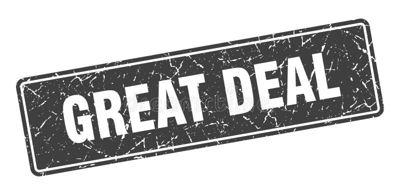 Great Deal Sign. Great Deal Grunge Stamp Stock Vector - Illustration of ...