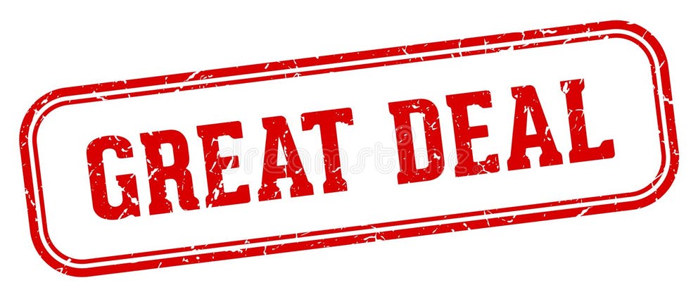 Great Deal Stamp. Great Deal Rectangular Stamp on White Background ...