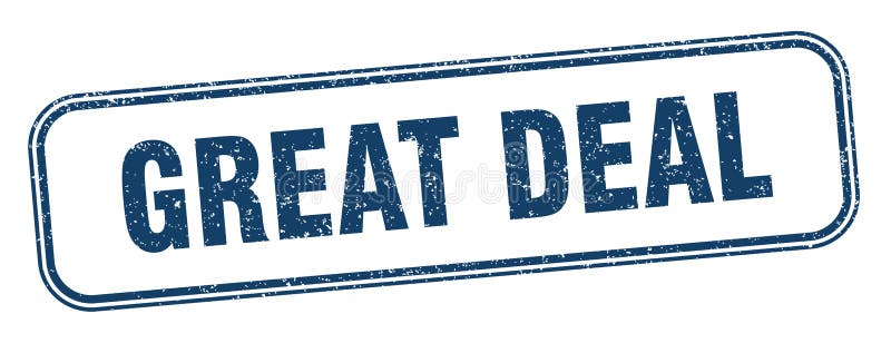 Great Deal Stamp. Great Deal Square Grunge Sign Stock Vector ...