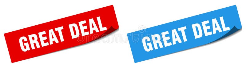 Great Deal Sticker. Great Deal Sign Set. Stock Vector - Illustration of ...