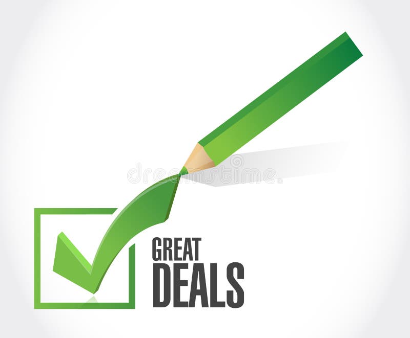 Great Deals Check Mark Sign Concept Stock Illustrations – 4 Great Deals ...