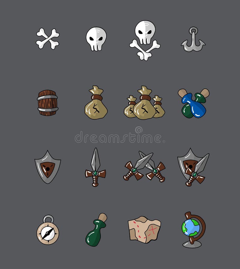 Great Designed Cartoon Pirate Vectors Stock Vector - Illustration of ...