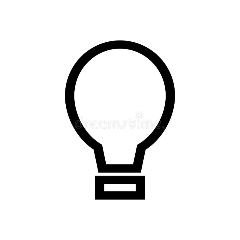 A Simple Light Bulb Icon. Vector. Stock Vector - Illustration of ...