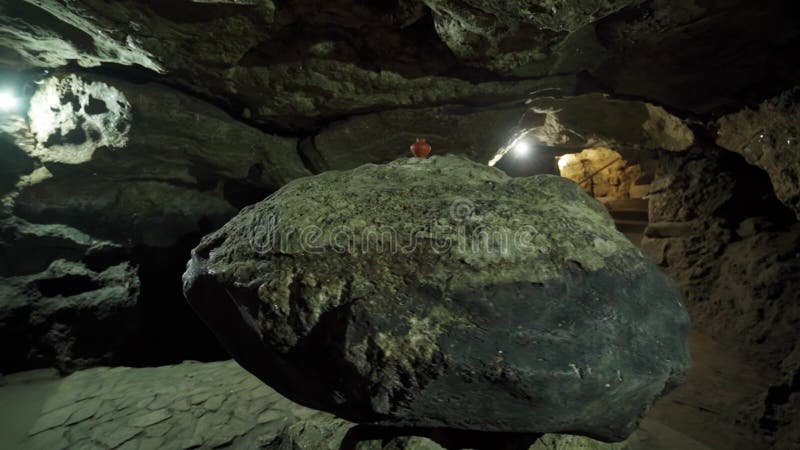 Great Dungeon with Stones. Dark Cave Stock Footage - Video of beautiful ...