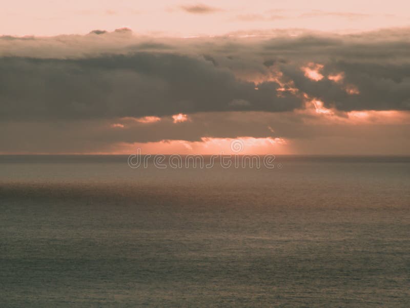 Great Dynamic Storm Clouds at Sunset Stock Photo - Image of beautiful ...