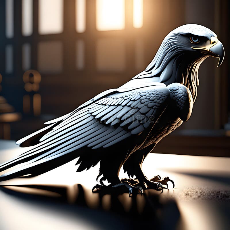 Great eagle, AI-Generatet stock illustration. Illustration of bird - 296401686