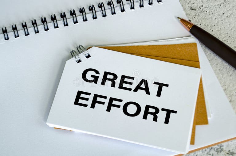 GREAT EFFORT. a Simple Gesture, a Powerful Message of Recognition Stock ...