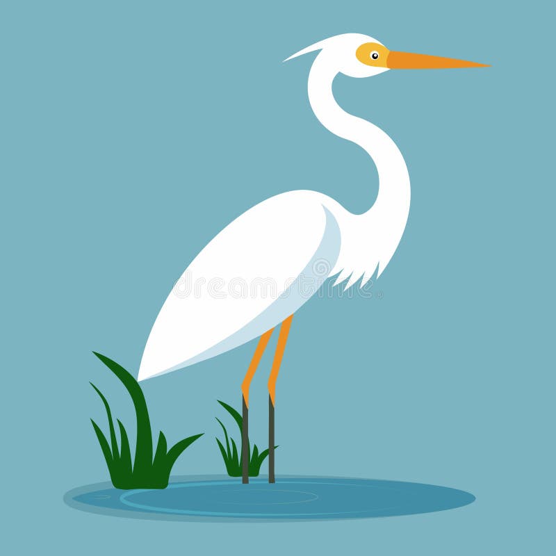 Great White Egret Water Stock Illustrations – 471 Great White Egret Water Stock Illustrations ...