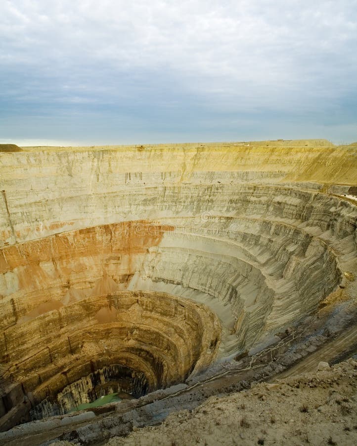 Great excavated pit stock image. Image of damage, gold - 3169011