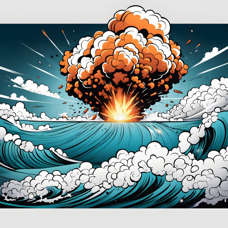 Great Explosion, AI-generatet Stock Illustration - Illustration of ...