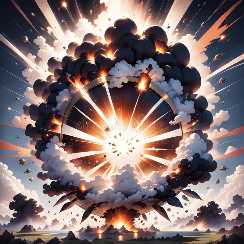 Great Explosion, AI-generatet Stock Illustration - Illustration of ...