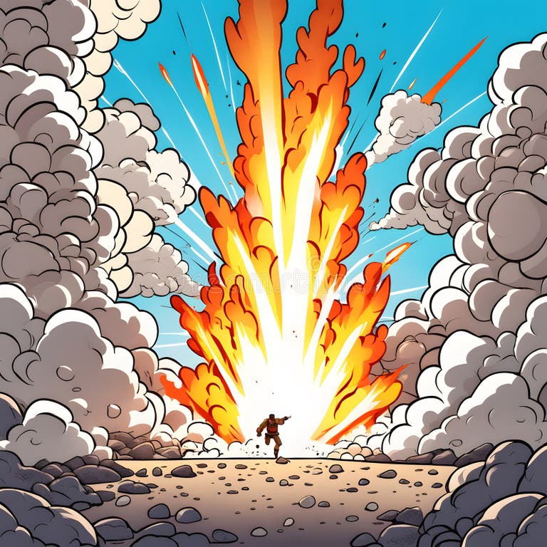Great Explosion, AI-generatet Stock Illustration - Illustration of ...