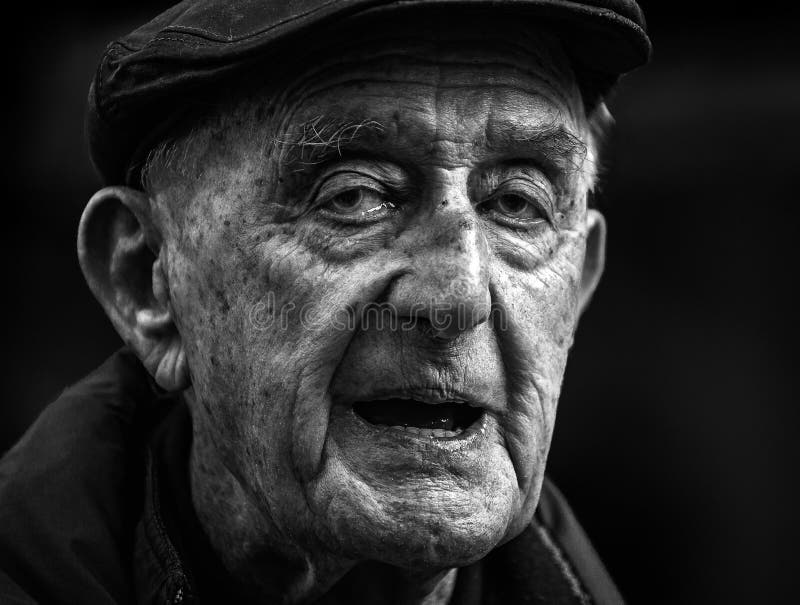 Great face of very old man editorial stock photo. Image of talking ...