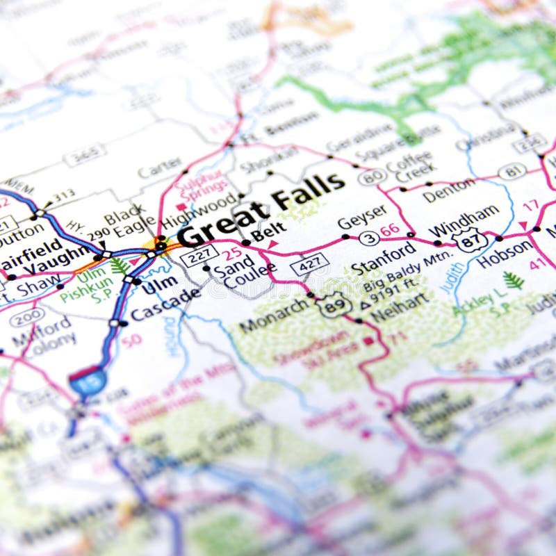 Great Falls Montana stock image. Image of route, road - 42373975