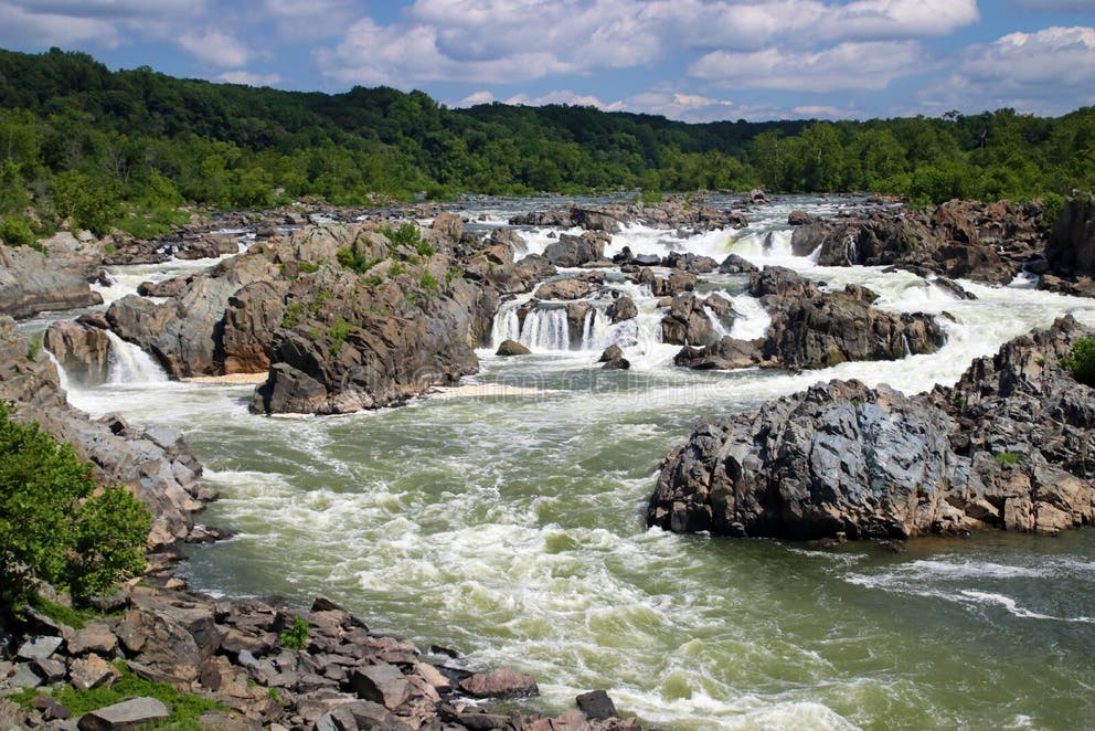 Great Falls Sur Le Fleuve Potomac Photo stock - Image du formations ...