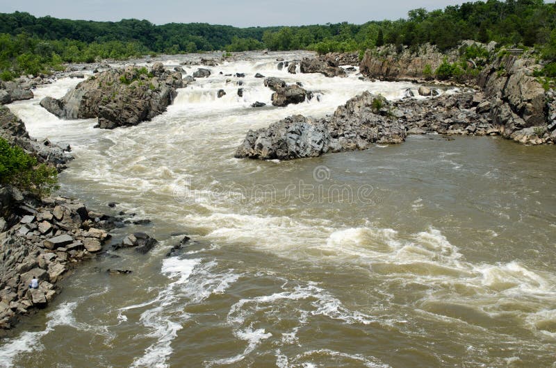 Great falls Virginia stock image. Image of waterfall - 110792209