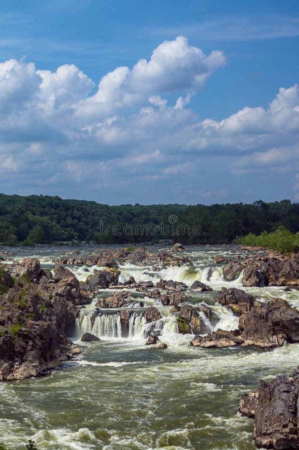 Great Falls of the Potomac River Rapids Near DC Stock Photo - Image of ...