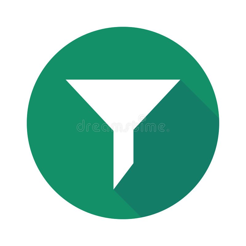 Modern Filter Icon in Green. Vector. Stock Vector - Illustration of ...