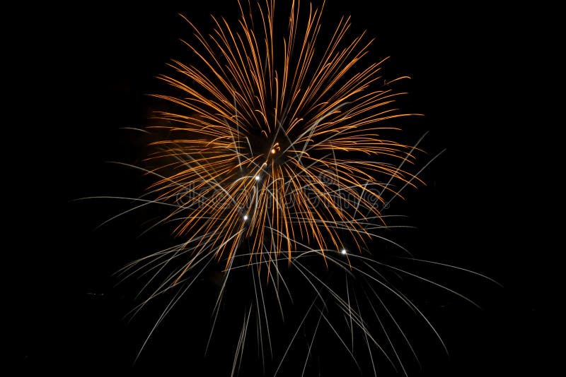 Great Fireworks in the Dark Night Sky Stock Photo - Image of 2020 ...