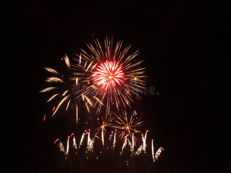 Great Fireworks in the Night Stock Image - Image of explosion, party ...