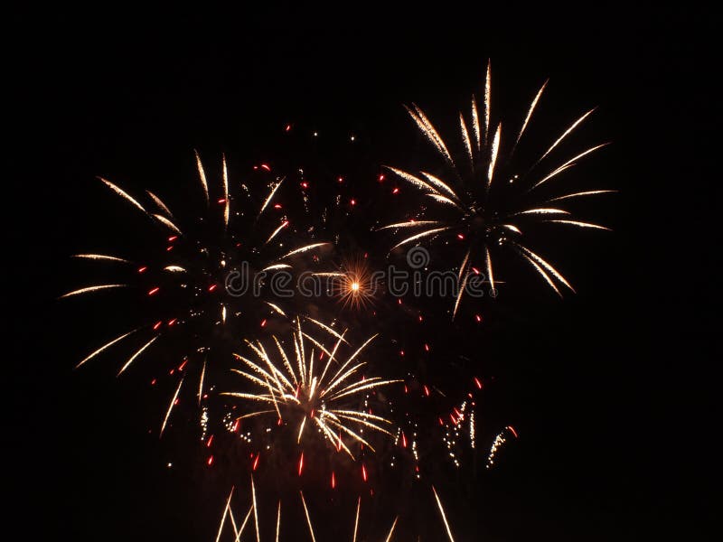 Great Fireworks in the Night Stock Image - Image of artificial ...