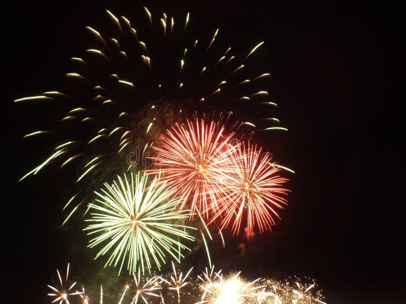 Great Fireworks in the Night Stock Image - Image of color, party: 130207679